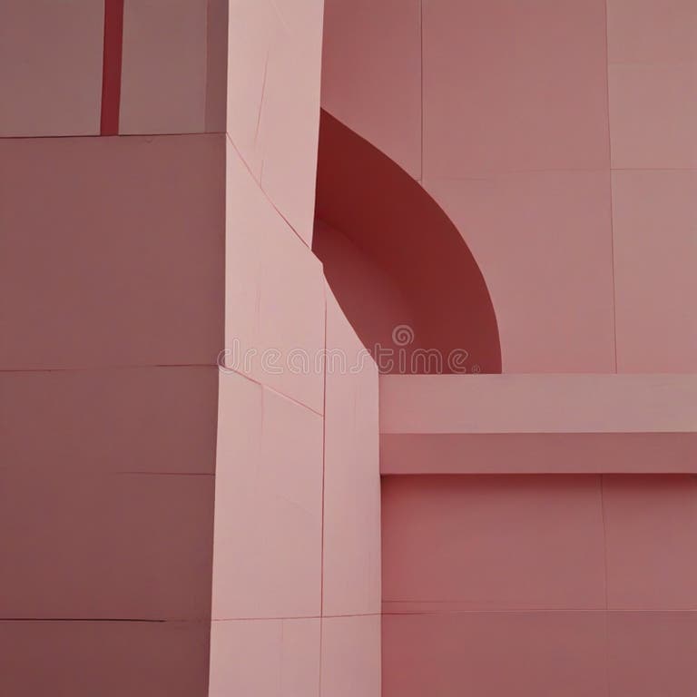 Pink Architecture in the Future Stock Photo - Image of furniture ...
