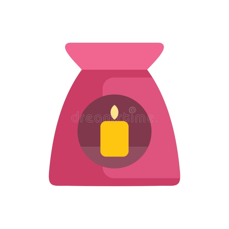 Pink Aroma Lamp Diffusing Essential Oils with a Burning Candle Inside ...