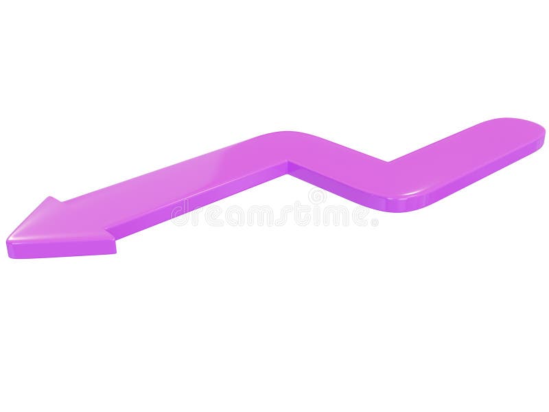 Pink Arrow Lightning. 3d Render. Stock Illustration - Illustration of ...