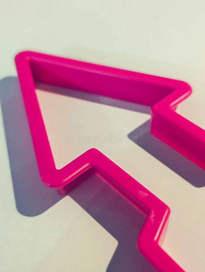 Pink arrow symbol 3d stock photo. Image of dynamic, magenta - 347956868