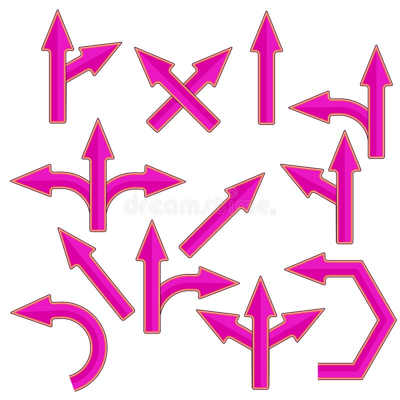 Pink Arrows stock illustration. Illustration of design - 57692168