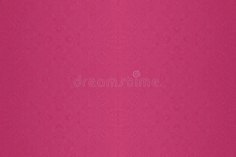 Pink Art with Abstract Linear Seamless Pattern Stock Vector ...