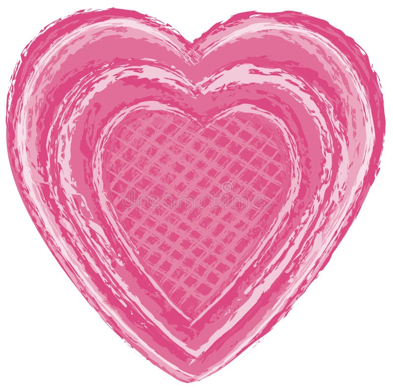 Pink Art Heart stock vector. Illustration of painted - 13735253