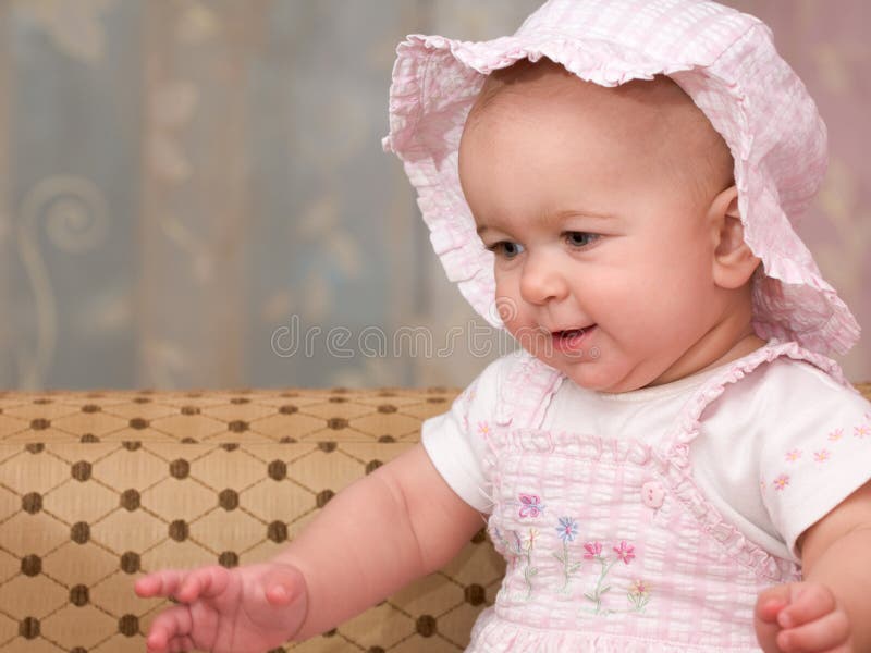 Pink baby doll stock image. Image of baby, smile, face - 11889279