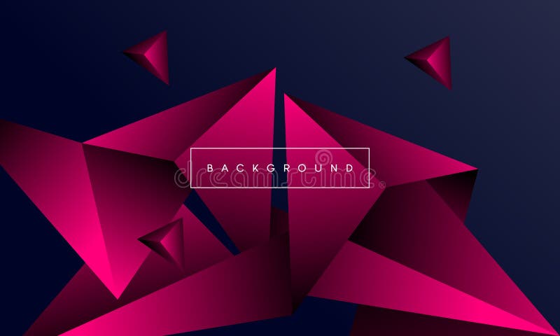 Pink Background with Abstract Triangle Paper Style Stock Vector ...