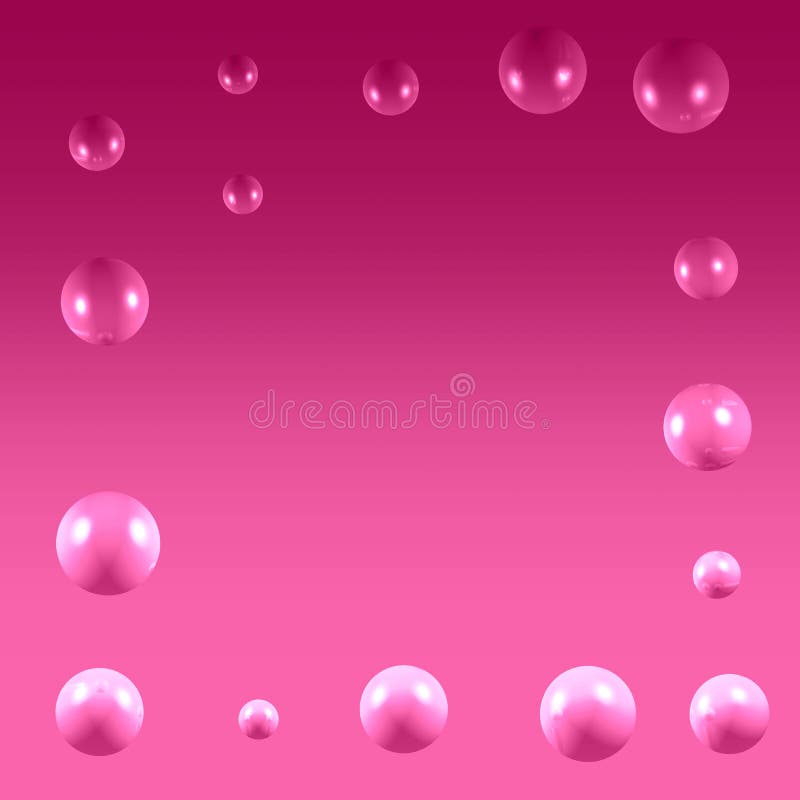 Pink Background and Air Bubbles Stock Illustration - Illustration of ...