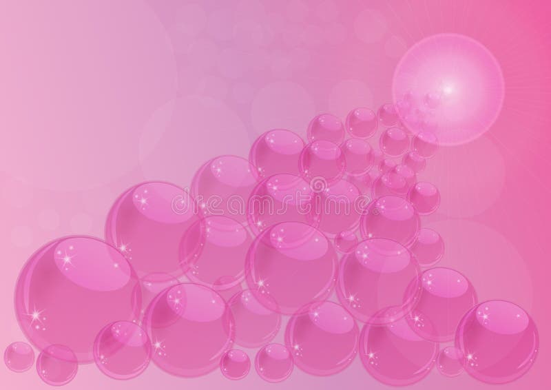 Pink Background with Bubbles Stock Vector - Illustration of backdrop ...
