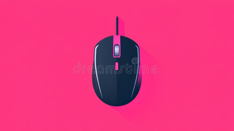 Pink Background Computer Mouse Technology Digital Input Device Clicking ...