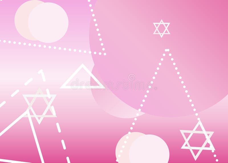 Pink Background Designed with Geometric Lines with White Dots. Stock ...