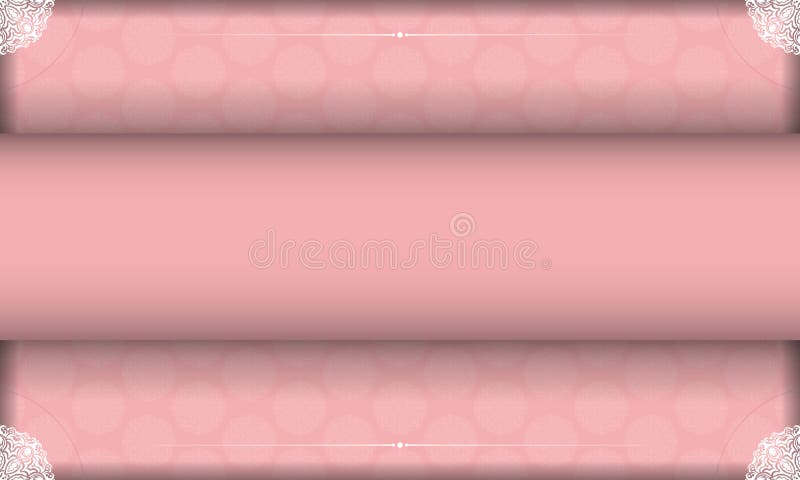 Pink Background with Greek White Ornaments and Space for Your Logo or ...