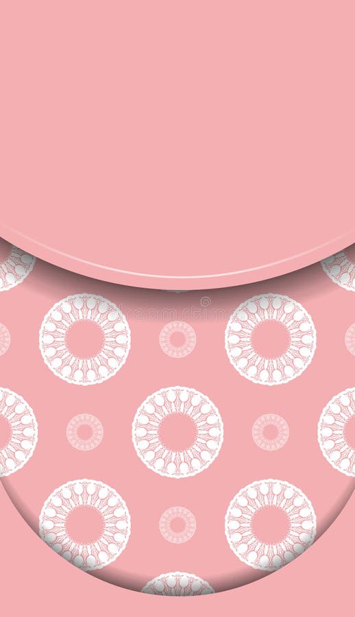 Pink Background with Greek White Pattern for Logo Design Stock Vector ...