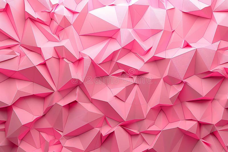 Pink Background with Low Poly Shapes. Pink Color Abstract Texture for ...