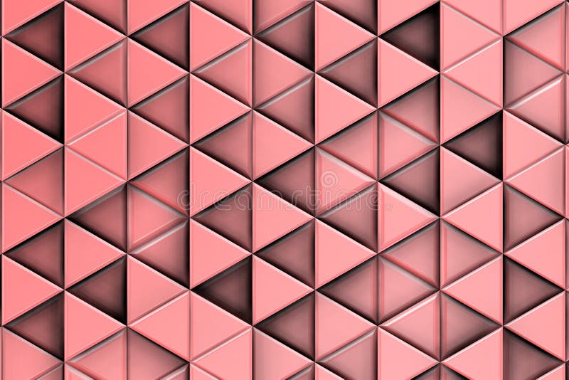 Decorative Pink Relief with Triangles and Shadows Stock Illustration ...