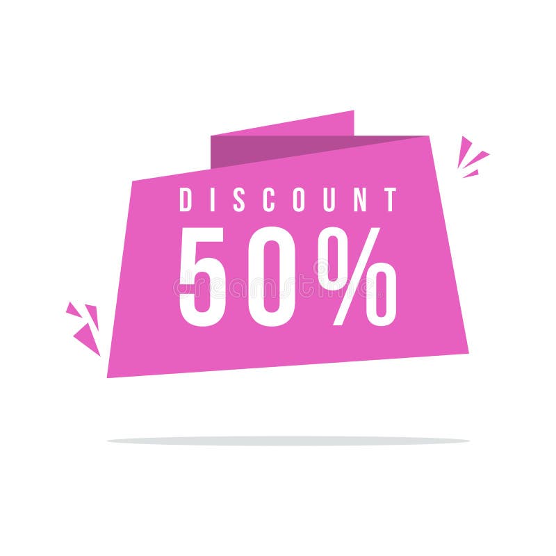 Pink Background Price Label Style Special Offer Stock Vector ...