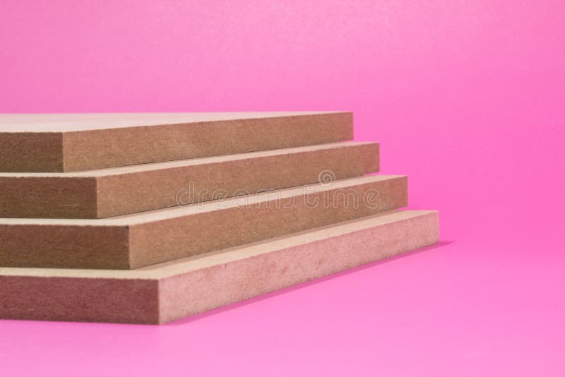 Pink Background with Raw Mdf Boards, Which are Used in the Production ...
