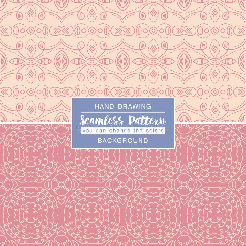Pink Backgrounds with Seamless Patterns. Ideal for Printing Stock ...