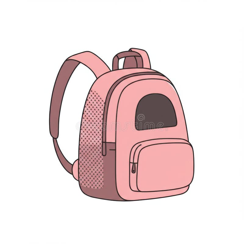 Pink Backpack Illustration Pixel Art Design Stock Illustration ...