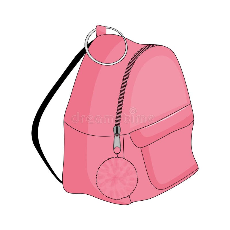 Pink Backpack Stock Illustrations – 1,898 Pink Backpack Stock ...