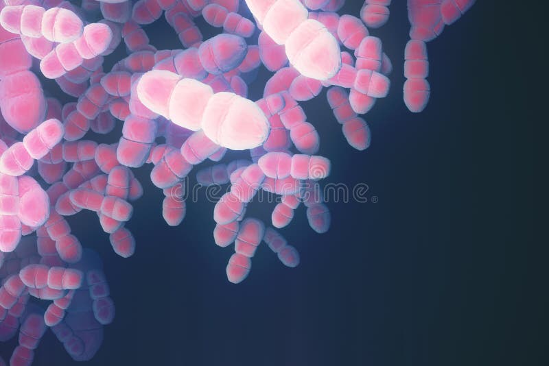 Pink microorganisms stock illustration. Illustration of bacterial - 3136595
