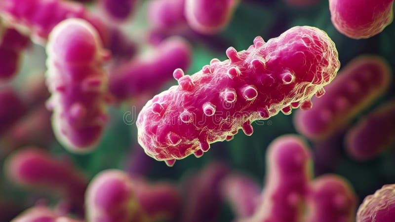 Pink Bacteria or Microorganisms, Highlighting Their Textured Surfaces ...