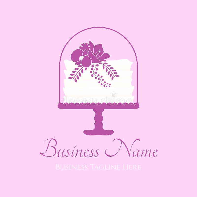 Pink Bakery and Cakes Nice Logo Design Stock Vector - Illustration of ...