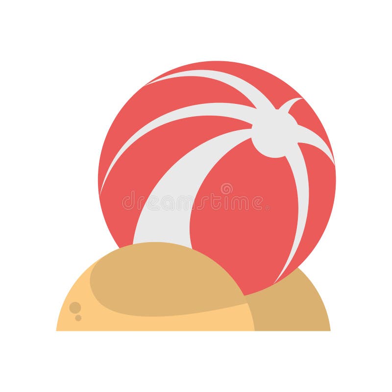 Pink Ball Plastic Sand Play Beach Stock Vector - Illustration of ...