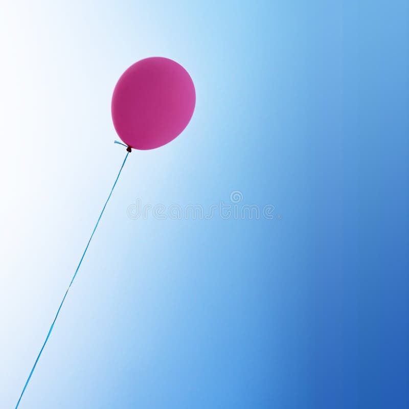 Blue Balloon on White Background Stock Photo - Image of baloon, lift ...