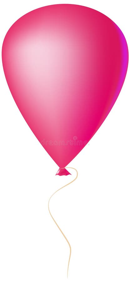 Pink balloon stock vector. Illustration of bright, isolated - 39809577