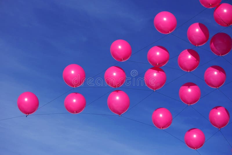 Pink Balloons stock image. Image of colorful, outdoor - 12473897