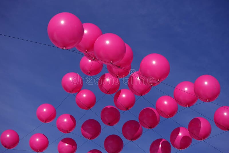 Pink Balloons stock photo. Image of party, background - 12473912