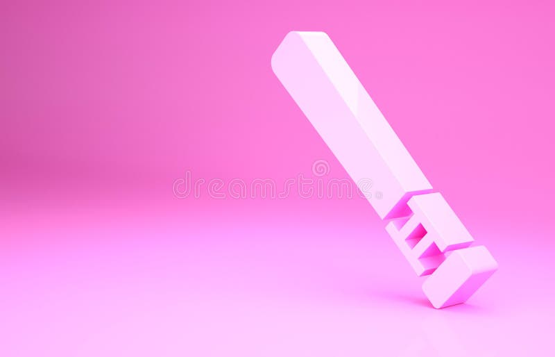 Pink Baseball Bat Icon Isolated on Pink Background. Minimalism Concept ...
