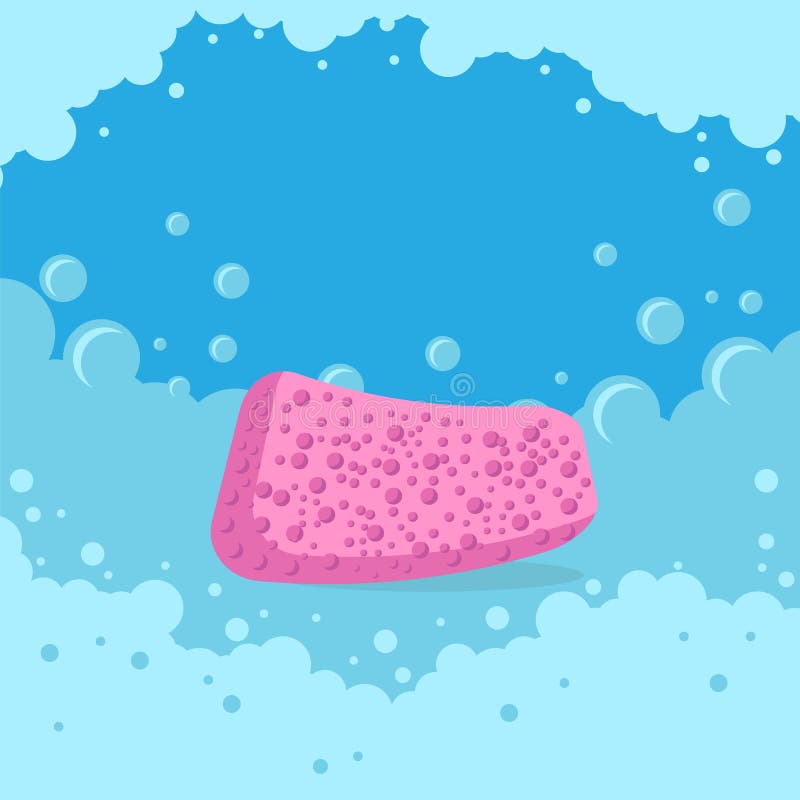 Pink Bath Sponges on White Background Stock Vector - Illustration of ...