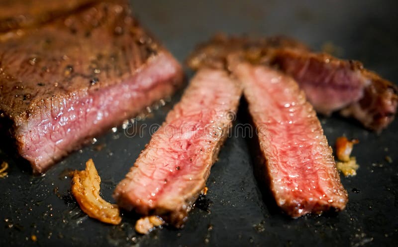 Pink BBQ Grilled Beef Steak Stock Image - Image of juicy, fillet: 82382203