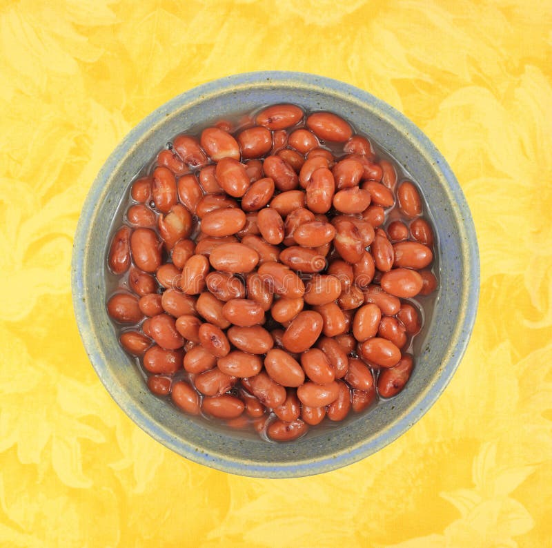 Pink beans in bowl stock image. Image of cooked, full - 17956829