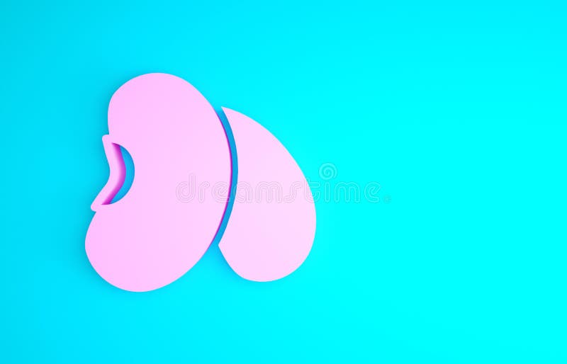 Pink Beans Icon Isolated on Blue Background. Minimalism Concept Stock ...