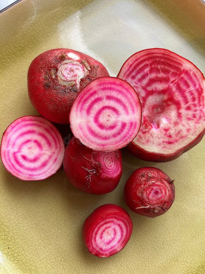 Pink Beets, Striped Beets, Chioggia Beets Stock Image - Image of pink ...