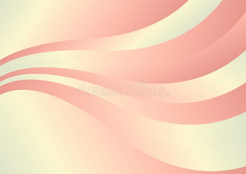 Pink and Beige Gradient Wavy Background Stock Vector - Illustration of ...