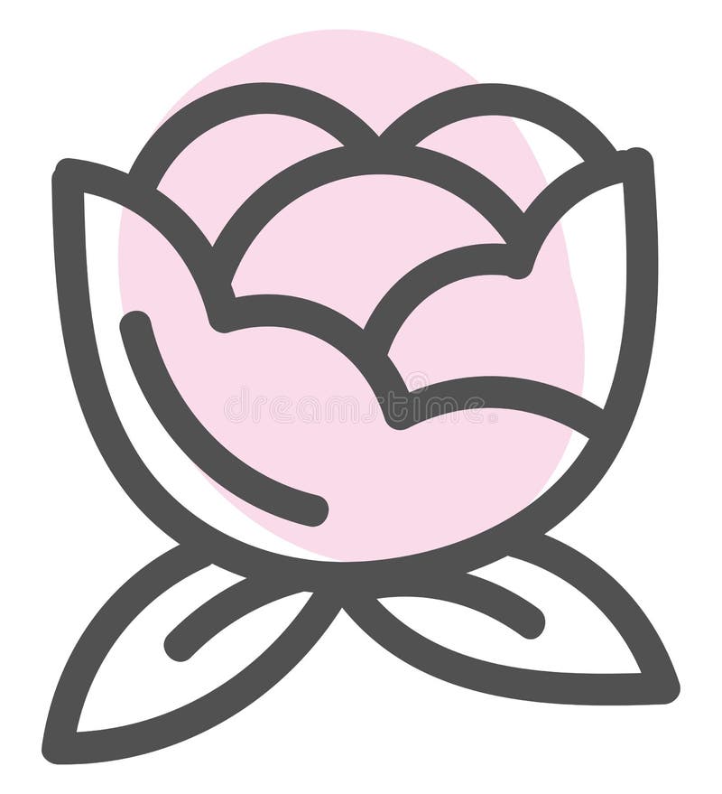 Pink bell flower, icon stock vector. Illustration of design - 259783818