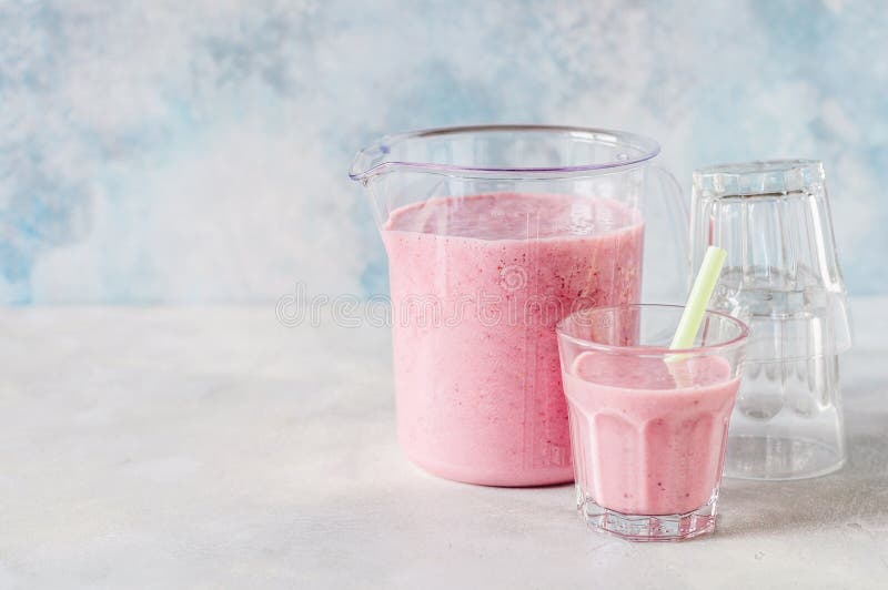 Pink Berry Smoothie stock image. Image of diet, measuring - 146990335