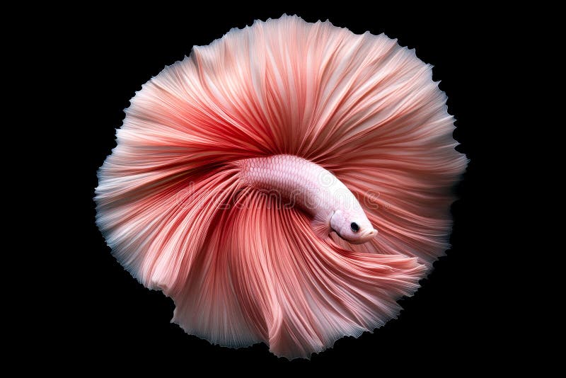 A Pink Beta Fish in a Dark Background Stock Image - Image of goldfish ...