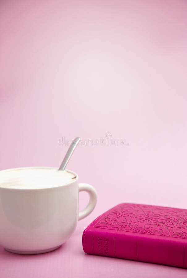 Pink Bible on a Pink Background Stock Photo - Image of chocolate ...