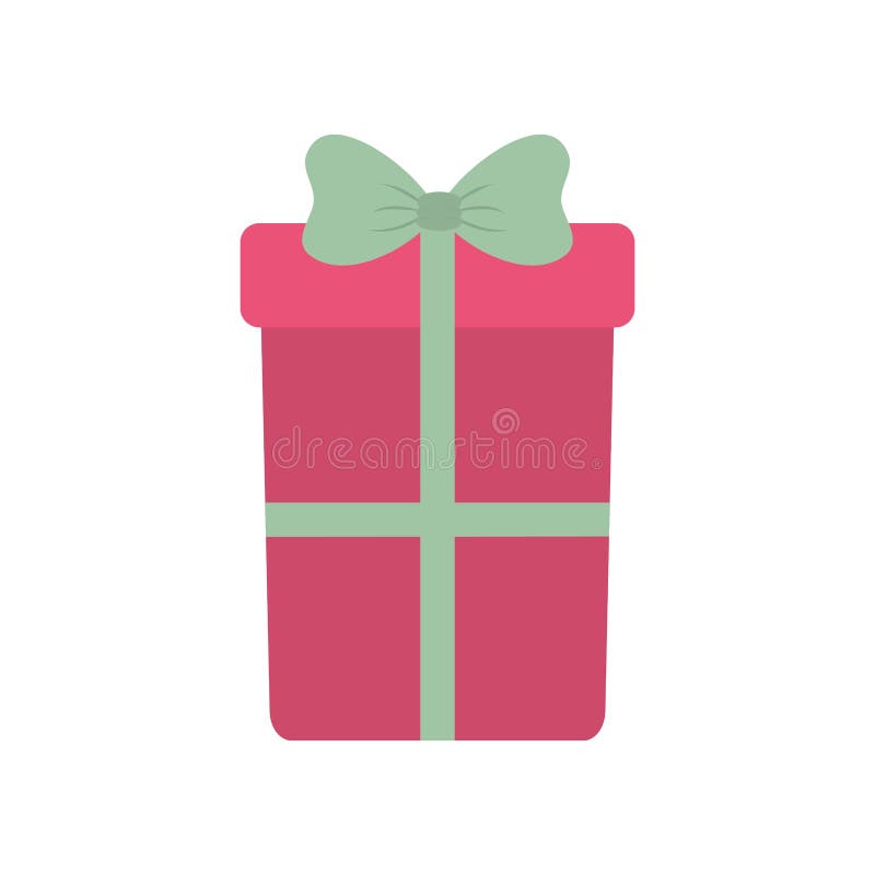 Pink big gift box with bow stock vector. Illustration of festive - 81957046