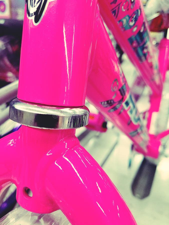 Pink bike stock photo. Image of pink, focus, close, bike - 88110744