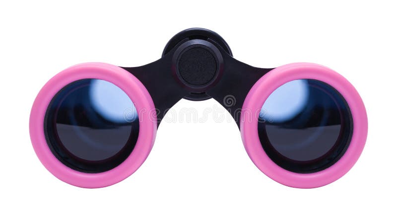 Binoculars Front - Top Side View W/ Path Stock Photo - Image of enhance ...