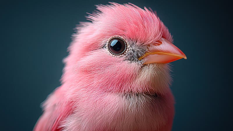 Pink Bird Close-Up.Soft Serenity Stock Illustration - Illustration of ...