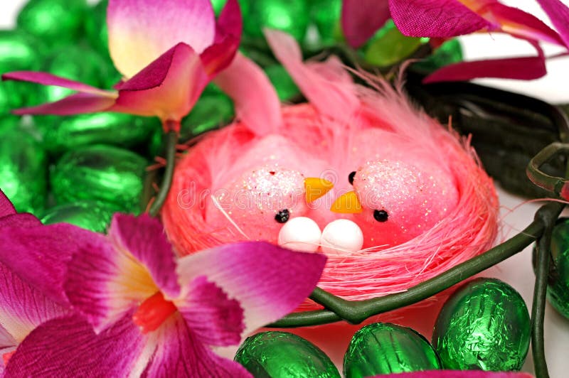 Easter birds in nest stock photo. Image of delicate, birds - 29847334