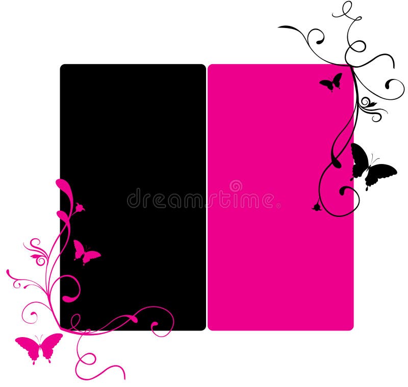 Pink and black banner stock illustration. Illustration of banner - 10552265