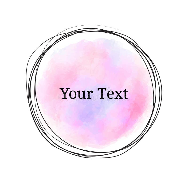 Pink Black Brush Circle Logo Template Vector Stock Vector ...