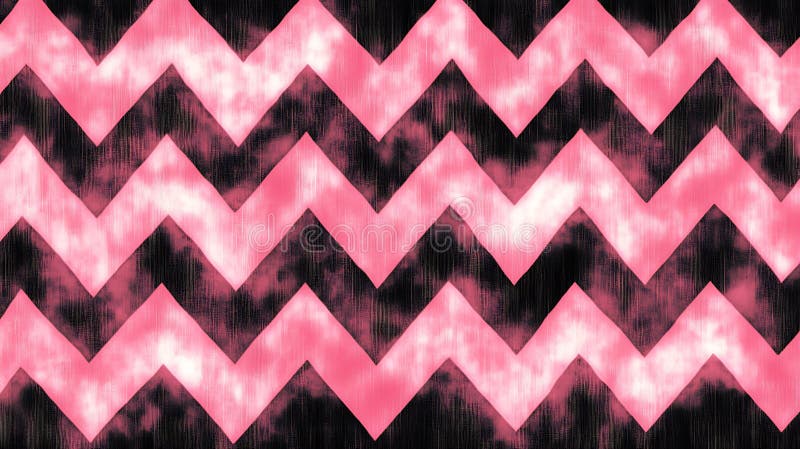 Pink and Black Chevron Zigzag Pattern Design Stock Illustration ...