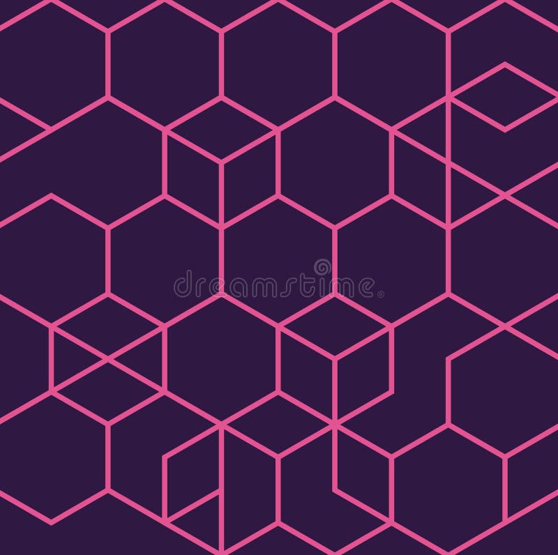 Pink and Black Geometric Seamless Pattern Design Stock Vector ...